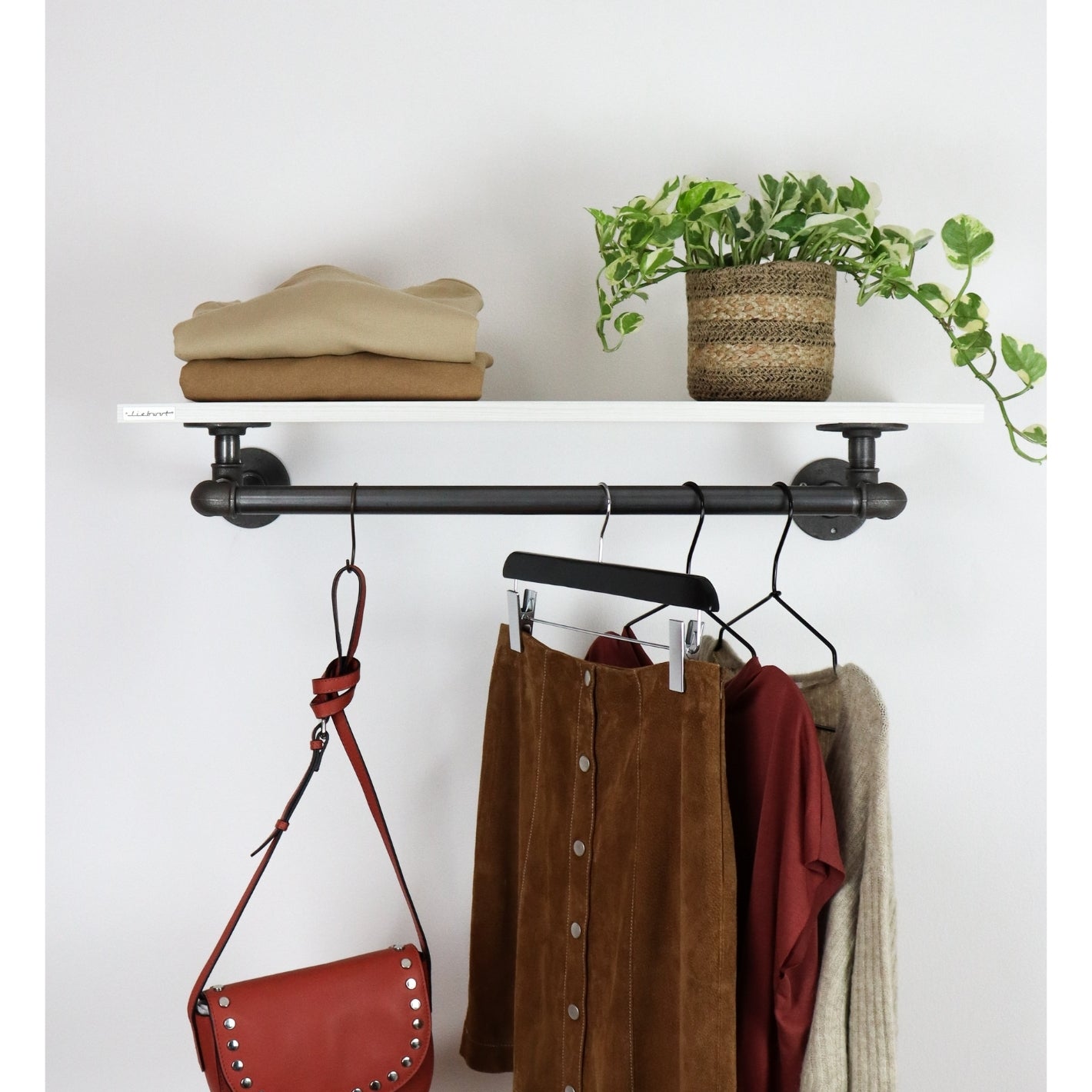 BASIC SHELF - wall-mounted clothes rail with storage space │ liebwut